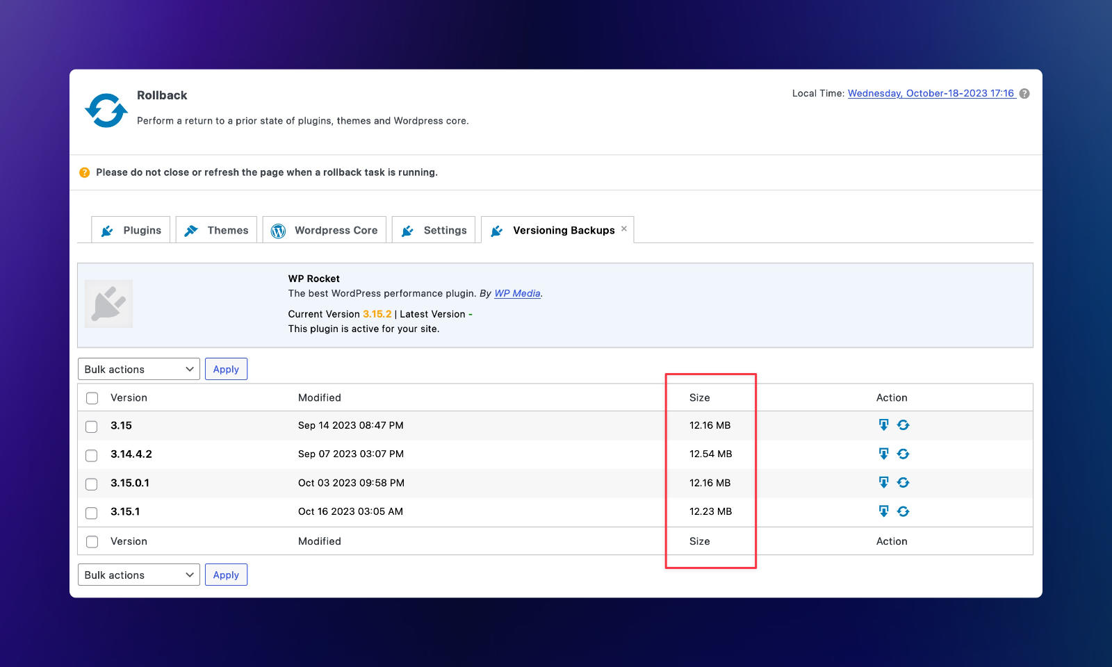 Using WPvivid? You might want to check your 'rollback' settings | NewPulse Labs
